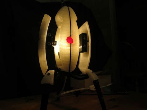 3d printed portal sentry turret desk lamp i created 3dprinting