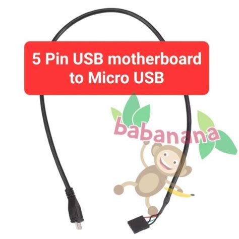 Jual 5 Pin Usb Header Motherboard To Micro Usb Aio Cable Kabel Converter Di Seller Kingyo