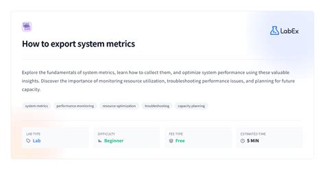 How To Export System Metrics Labex