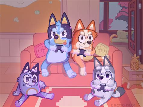 Bluey Game Night By Cactusboxes On Deviantart