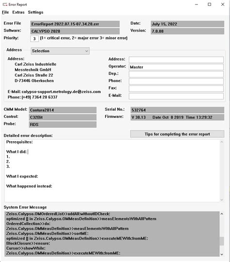 Unhandled Exception Message Not Understood Patternidentifier General Zeiss Qualityforum