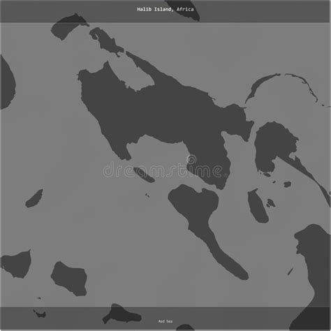 Halib Island Eritrea Cropped To Square Bilevel Stock Illustration