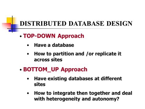 Distributed Database Design Issues Ppt Amparo Falzarano