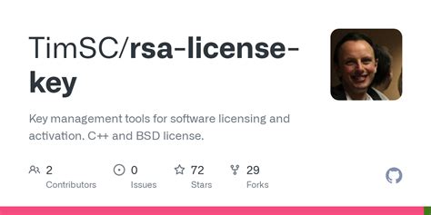 GitHub TimSC Rsa License Key Key Management Tools For Software Licensing And Activation C