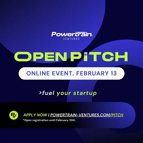 Open Pitch Day (February 13th) | Powertrain Ventures: Early-Stage Startup Accelerator