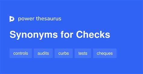 Checks Synonyms 1 589 Similar Words And Phrases