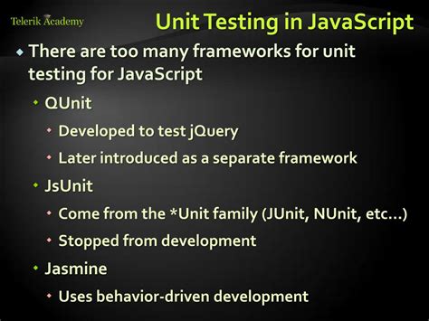 PPT Unit Testing With JavaScript PowerPoint Presentation Free Download ID