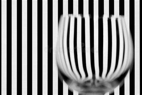 Blurry Shape Of The Empty Glass Against Stripes Stock Photo Image Of