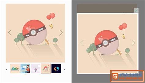 Jquery按钮控制带缩略图和大图切换效果代码幻灯轮播 Html5模板网