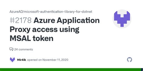 Azure Application Proxy Access Using MSAL Token Issue AzureAD Microsoft Authentication