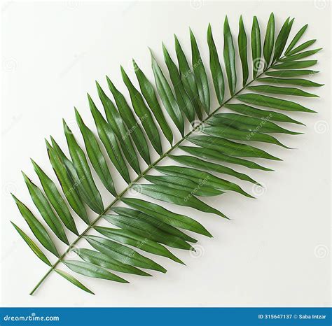 Tropical Green Palm Leaf Cut Out Stock Illustration Illustration Of