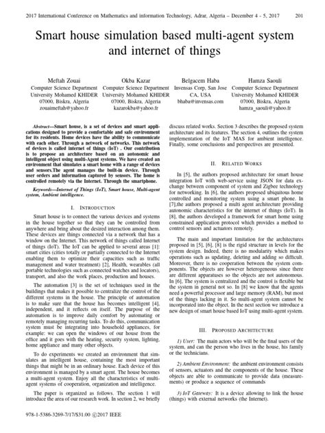 9 Smart House Simulation Based Multi Agent System And Internet Of