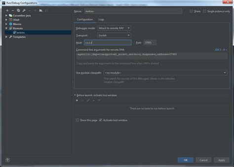 Cucumber Cucmber Unable To Open Debugger Port From Intellij Stack