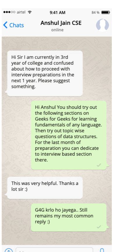 Kapil Rijhwani On Linkedin Coding Interview Geeksforgeeks