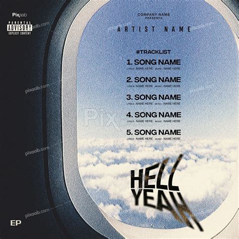 Hell Yeah Album Cover Art Psd Template Music Album Design Album