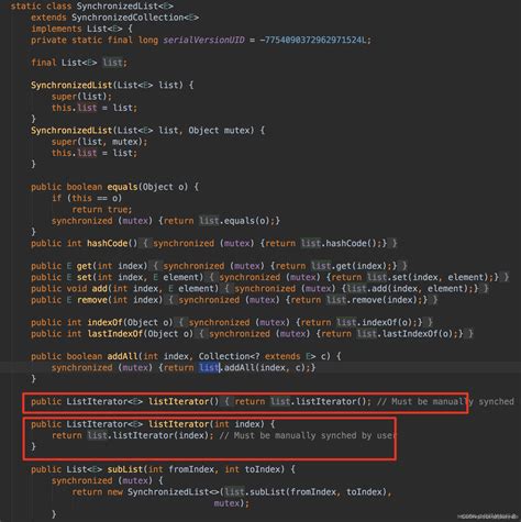 Java并发编程 Collectionssynchronizedlist用法 Csdn博客