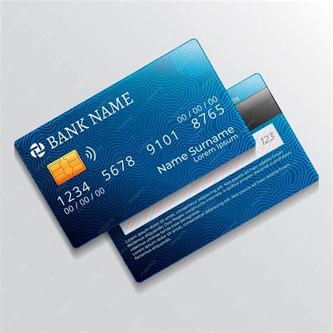 현실적인 단색 신용 카드 무료 벡터