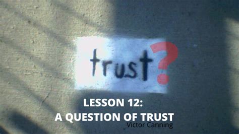 A Question Of Trust By Victor Canning Class Lesson Questions Answers TheInfoBell
