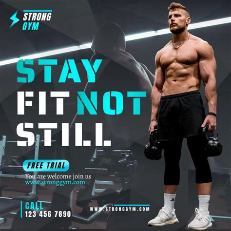 Stay Fit Not Still Template Postermywall