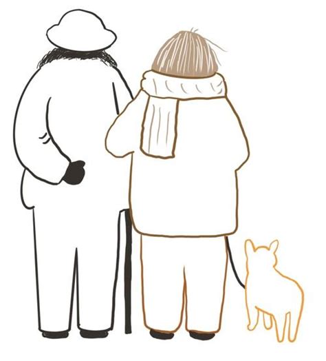 老人回家的背影简笔画图片怎么画（12张）简笔画图片大全