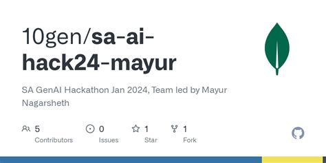 Github 10gensa Ai Hack24 Mayur Sa Genai Hackathon Jan 2024 Team Led By Mayur Nagarsheth