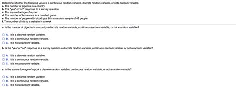 solved determine whether the following value is a continuous