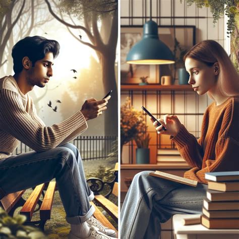 adult teens engaged in online conversation smartphone interaction ai
