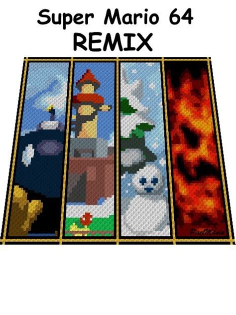Super Mario 64 Remix Inspired Graph C2c Etsy