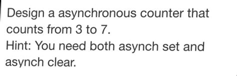 Solved Design A Asynchronous Counter That Counts From 3 To