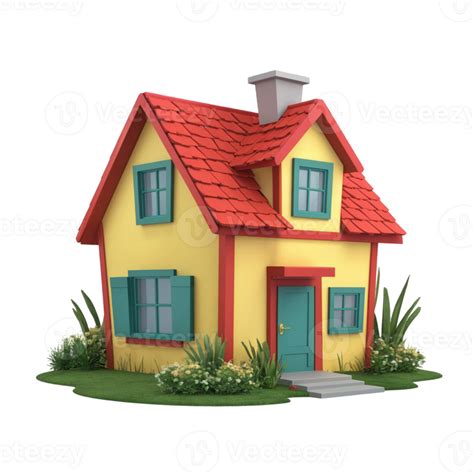 Playful 3d Mini House Model Scene 52942121 Png