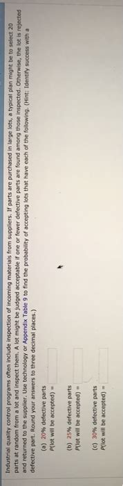 Solved Industrial Quality Control Programs Often Include