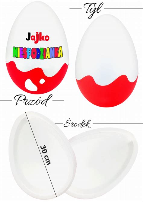 Jajko Niespodzianka Xxl DuŻe RĘcznie Malowane Puste W Środku Otwierane Kinder Jajo Na Prezenty