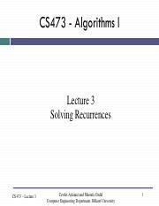 Solving Recurrences: Techniques & Examples in Algorithms | Course Hero