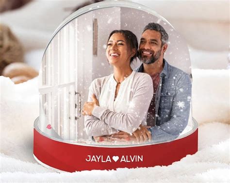 Custom Snow Globe, Photo Snow Globe, Personalized Snow Globe Family Photo, Personalized Photo ...