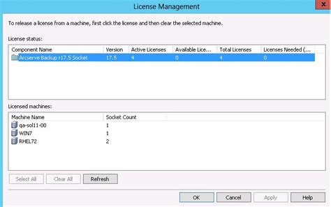 Manage Arcserve Backup Component Licenses