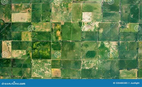 A Satellite Imagery Map Shows The Variation In Crop Growth Across A