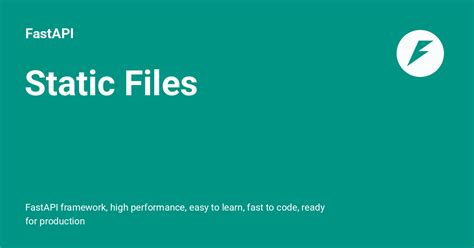Static Files Fastapi