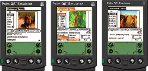 User Client Interface On The Palm Pda For Three Personalized Video Download Scientific Diagram
