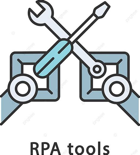 Rpa Tools Color Icon Worker Management Robot Vector Worker Management Robot PNG And Vector