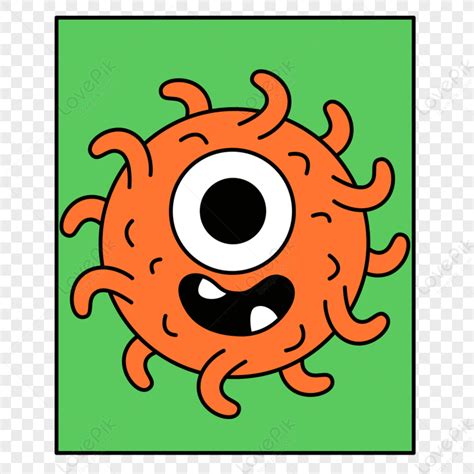 바이러스 행복한 이모티콘 Png 일러스트 무료 다운로드 Lovepik