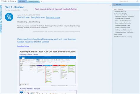 Onenote Gtd Templates For Onenote By