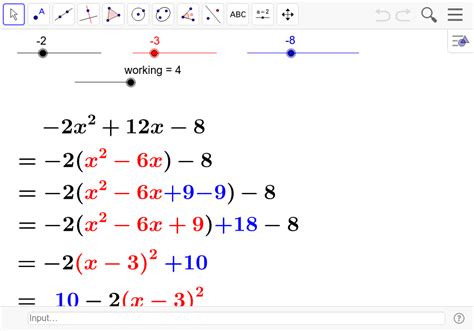 Completing The Square Geogebra Completing The Square Geogebra