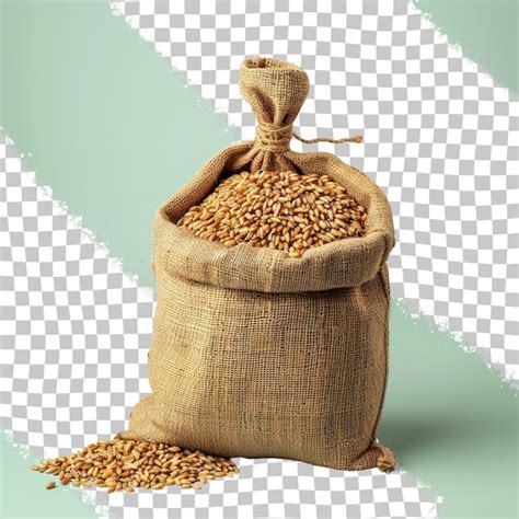 Premium PSD A Bag Of Nuts Is On A Table And The Bag Is Tied With A String