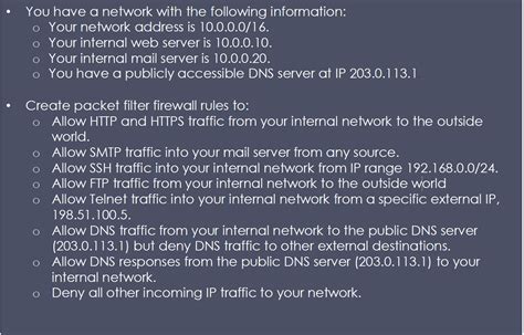 you have a network with the following information o