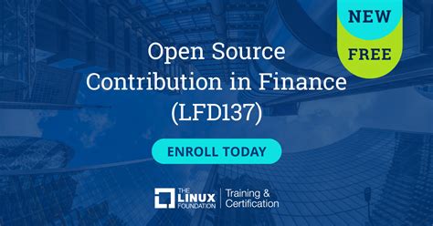 Open Source Contribution In Finance Lfd137 Linux Foundation Education