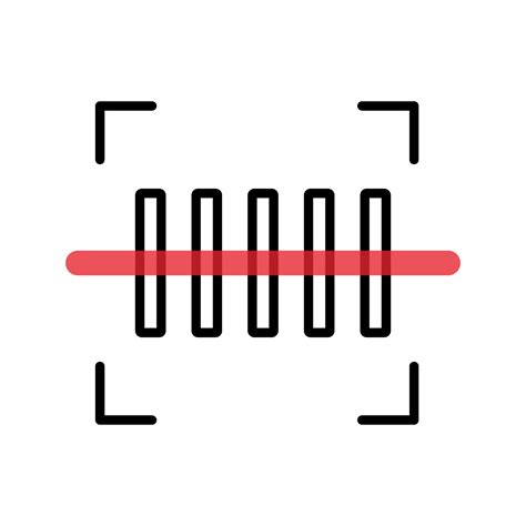 Code Scanning Icon Red Sensor Vector Vector Art At Vecteezy