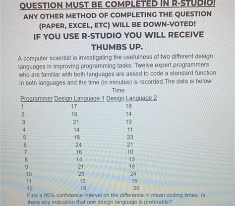 Solved Question Must Be Completed Inr Studio Any Other