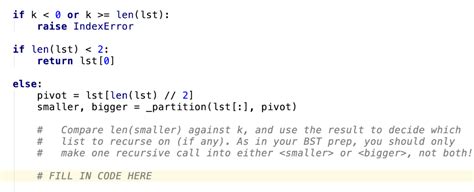 Solved Implement The Kth Smallest Method By Chegg