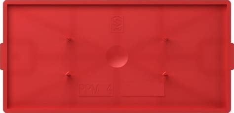 Zaščitni Pokrov Za Dozo Smrdelplast Modul Ppm 4 4 M Rdeča Pravokoten