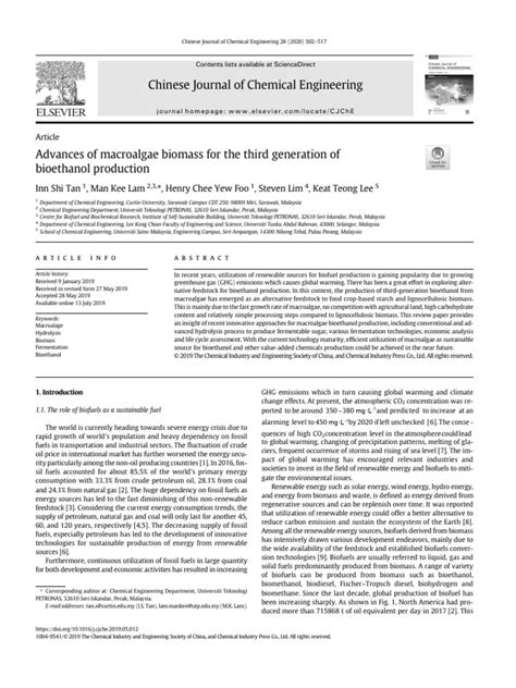 Advances Of Macroalgae Biomass For The Third Generation Of Bioethanol